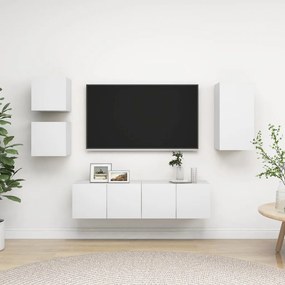 5dílný set TV skříněk bílý kompozitní dřevo 3078695
