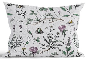 MK Lůžkoviny Bavlněný povlak na polštář Renforcé 50 x 70 cm - Herbář šedý
