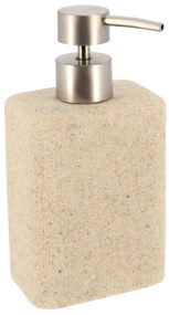 Dávkovač mýdla Fiorillo, písková/s prvky v barvě nerez, 360 ml