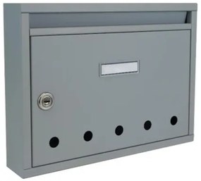 DOLS E-01 BASIC/K RAL7040 - poštovní schránka s otvory, do bytových a panelových domů, šedá
