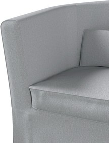 Potah na křeslo IKEA Ektorp Tullsta barva šedá látka pletený vzor