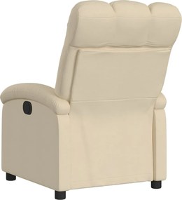 Elektrické polohovací křeslo krémové textil 3204077
