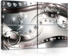 Obraz 120x80 Luxus diamanty stříbro zlato lesk kov elegance moderní