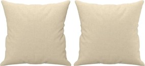 2místná pohovka s polštáři krémová 140 cm textil 3200911