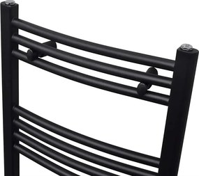 Černý žebříkový radiátor obloukový ústřední topení 500 x 1 160 mm 141915