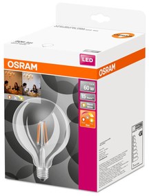 OSRAM LED žárovka globe E27 6,5W G125 827 Glow dim