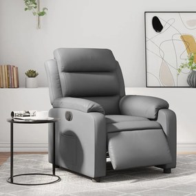 Elektrické polohovací křeslo šedé umělá kůže 3205031