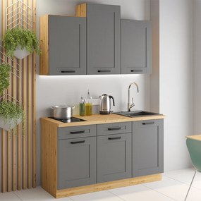 LUNA du | dolní skříňka 60 D 3S se zásuvkami PREMIUM BOX | 60 cm | artisan/šedá