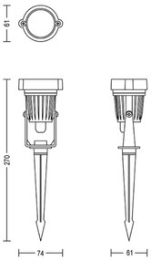 Philips - SADA 3x LED Venkovní bodové svítidlo CASPER LED/1,5W/24/230V IP44