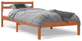 Rám postele voskově hnědý 90 x 200 cm masivní borovice - Default Title