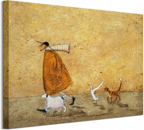 Sam Toft Pes Kočka Kachna – obraz na plátně 40x50