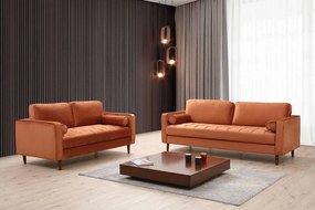 Designová sedačka Jarmaine 175 cm oranžová