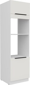 ARIA wh | vysoká skříňka 60 DPM-210 2F na vestavnou troubu a mikrovlnku | 60 cm | ANTI FINGERPRINT povrch | bílá
