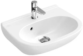 Villeroy & Boch O.novo - Umývátko Compact 450x350 mm, s přepadem, otvor pro baterii, CeramicPlus, alpská bílá 536045R1