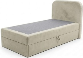 Čalouněná postel boxspring FORENA 90x200 cm krémová Matrace: Matrace Bonell pružinová