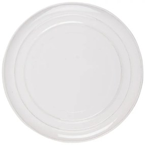 Bílý vroubkovaný talíř Romantic Passionné – 28x3 cm