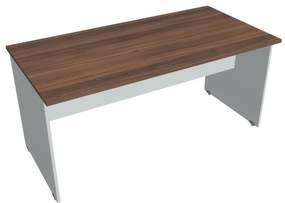 Stůl jednací rovný 160 cm - Hobis Gate GJ 1600 Dekor stolové desky: ořech, Dekor lamino podnože: šedá