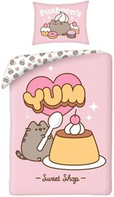 Bavlněné ložní povlečení Pusheen - motiv Sweet Shop - 100% bavlna - 70 x 90 cm + 140 x 200 cm