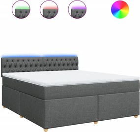 Box spring postel s matrací tmavě šedá 180x200 cm textil 3289067