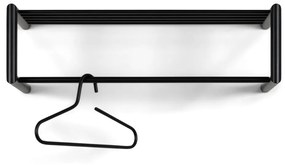 Černý kovový nástěnný věšák s poličkou Smooth – Spinder Design