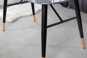 Designový konferenční stolek Laney 110 cm antracitový - vzor mramor