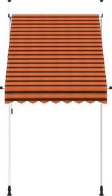 Ručně zatahovací markýza 150 cm oranžovo-hnědá 145835
