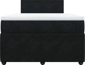 Box spring postel s matrací černá 120 x 190 cm samet 3287682