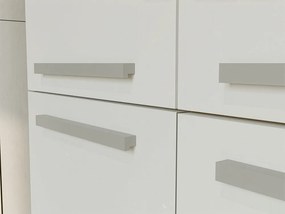 Koupelnový sloupek s košem na prádlo NEL 1K DD bílá/dub artisan