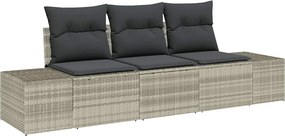 Set pohovek 3 ks Světle šedá polyratan 3346922