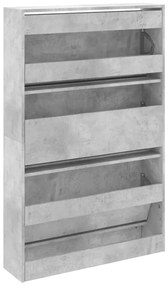 Botník betonově šedý 80 x 21 x 125,5 cm kompozitní dřevo - Default Title