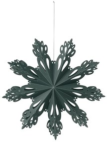 Závěsná vánoční dekorace průměr 30 cm Broste SNOWFLAKE -M - zelená