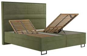 Manželská postel Nikola 180x200 zelená, bez matrace