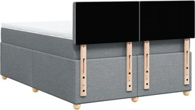 Box spring postel s matrací světle šedá 140 x 200 cm textil 3286717