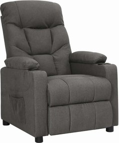 Polohovací křeslo tmavě šedé textil 339083