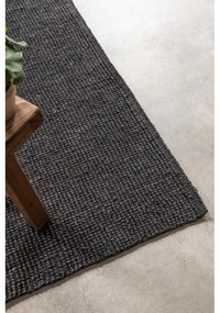 Černý jutový koberec 80x150 cm Bouclé – Hanse Home