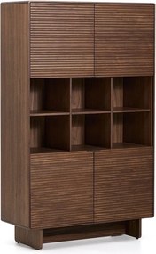Tmavě hnědá skříňka v dekoru ořechu 100x163x40 cm Norlen – Kave Home
