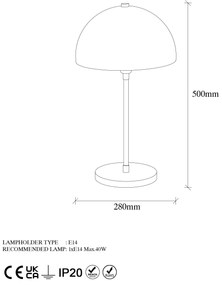 OPVIQ Stolní lampa VARZAN zlatá