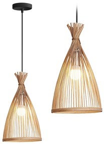 Závěsná lampa La Belle Boho II černá/hnědá