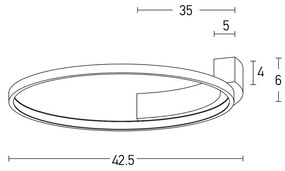 Zambelis 2075 stropní LED svítidlo bílé, 25W, 3000K, 42cm