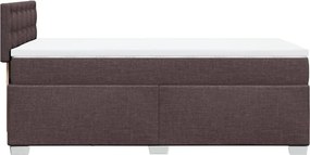 Box spring postel s matrací tmavě hnědá 90x200 cm textil 3285788