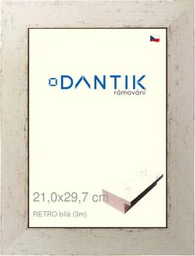 DANTIK rámeček 21x29,7 | RETRO bílá (Sklo Čiré)