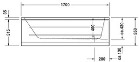 Duravit D-Code - vana 170x75 cm 700100000000000