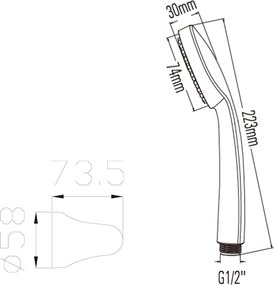 Bruckner sprchová souprava s výklopným držákem ruční sprchy chrom 621.100.1