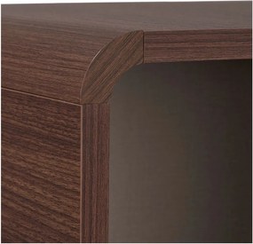 Skříňka v dekoru ořechu v tmavě přírodní barvě 70x110x34 cm Torina – Nordure