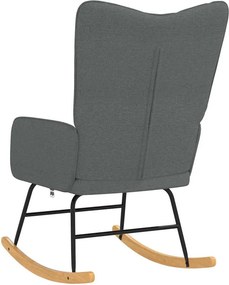 Houpací křeslo tmavě šedé textil 327612