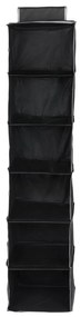 Závěsný organizér na oblečení Compactor URBAN 30 x 30 x 128 cm – 6 polic, černý