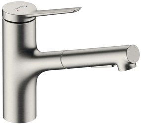 Hansgrohe Zesis M33 - Dřezová baterie 150, s výsuvnou sprškou, vzhled nerezu 74800800