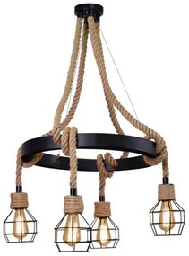 LED Lustr na lanku ROPE ALEGRA 4xE27/10W/230V