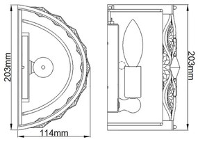 Feiss FE-LUCIA1 - Nástěnné svítidlo LUCIA 1xE14/40W/230V