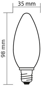 LED žárovka E14 McLED 2,2W (25W) teplá bílá (2700K) svíčka ML-323.031.87.0